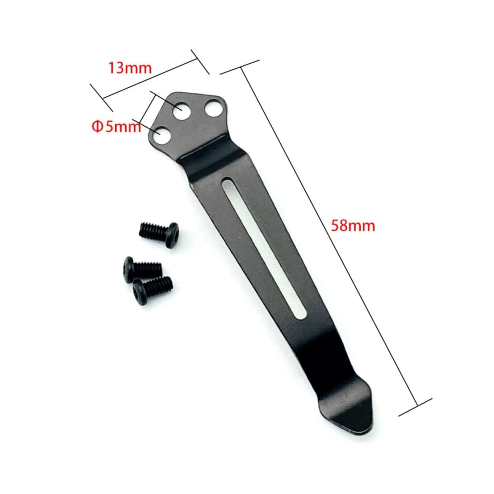 1x Black Deep Carry Pocket Knife Clip Replacement Tools Accessories + 3 Pocket Knife Screws Portable for Benchmade 535