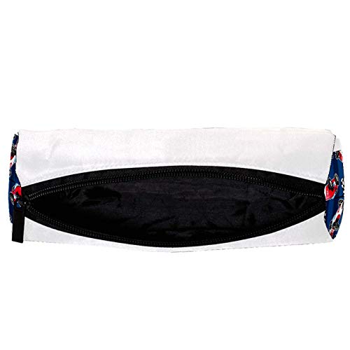 Racing Cars with Blue Stripes Pencil Bag Pen Case Stationary Case Pencil Pouch Desk Organizer Makeup Cosmetic Bag for School Office