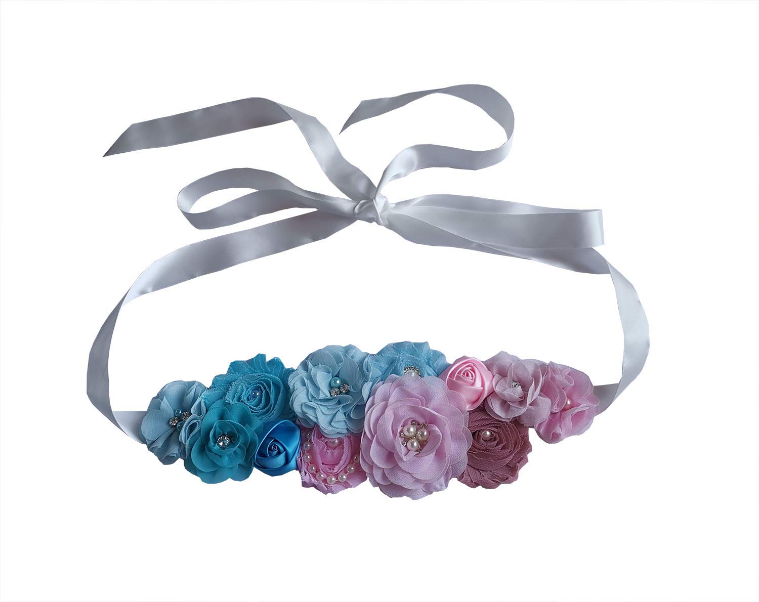 Abading gender reveal materntiy sash for mom to be baby shower sash (bule pink)