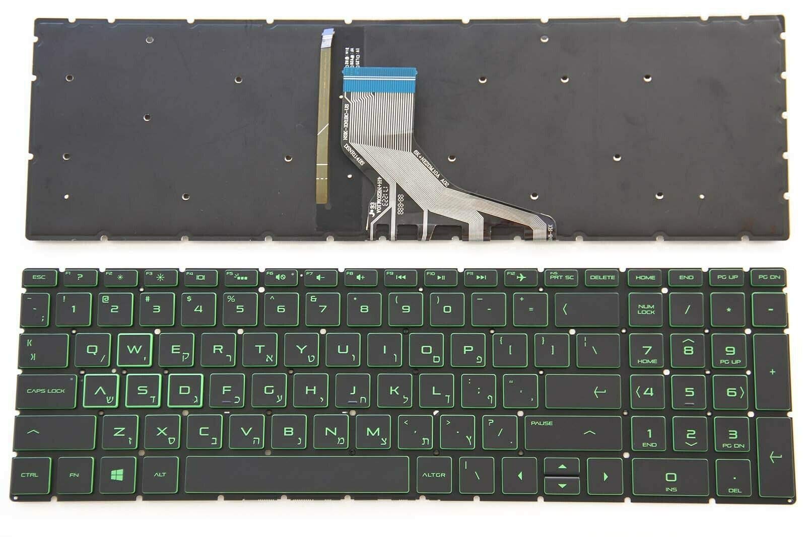 New Green Font English Backlit Laptop Keyboard (Without palmrest) for HP Pavilion Gaming 15-ec 15Z-EC000 15-EC0001CA 15-EC0003CA 15-EC0010NR 15-EC0013DX 15-EC0095NR 15-EC0751MS Light Backlight