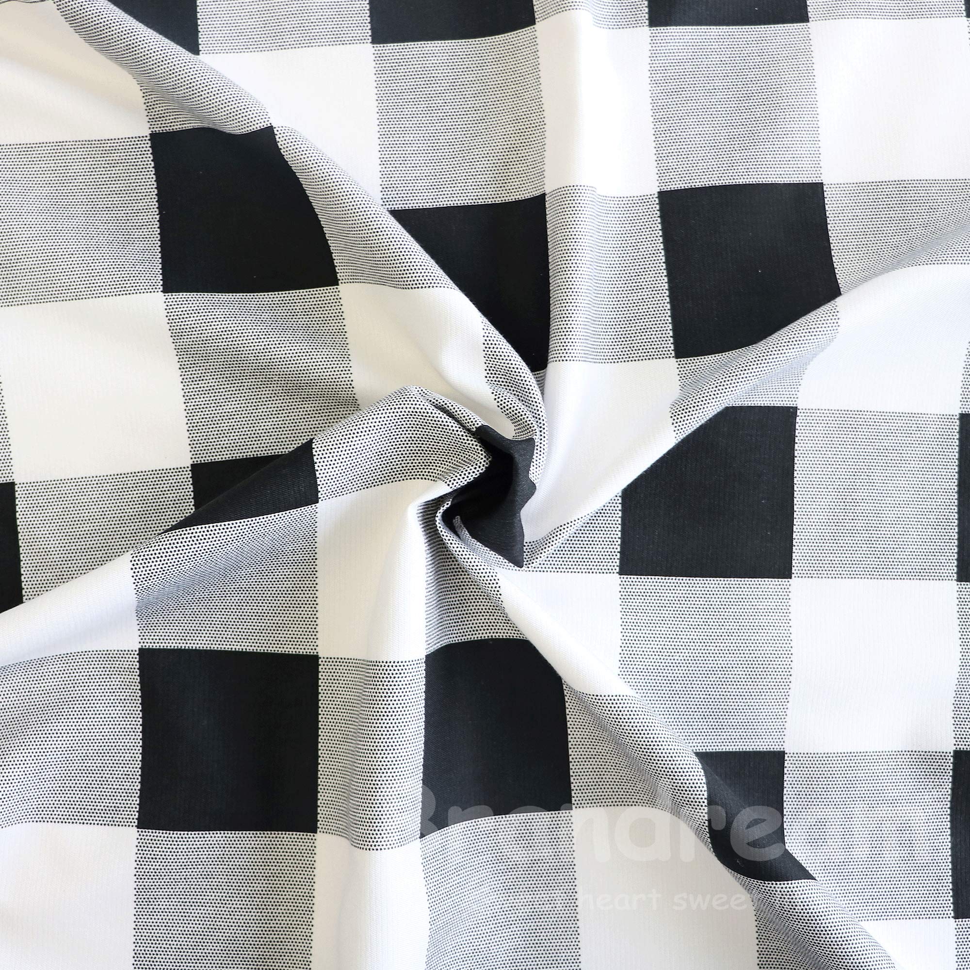 Brandream White Black Nursery Bedding Buffalo Plaid Neutral Baby Bedding 3 Piece Patchwork Blanket Set, Fitted Sheet, Crib Skirt
