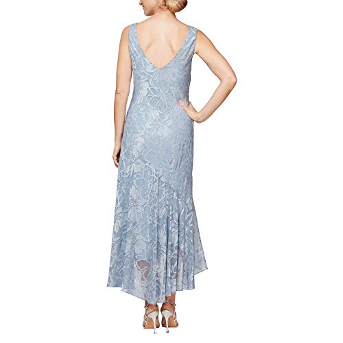 Alex Evenings Women's Sleeveless Printed Chiffon Mid-Length Dress with Jacket, Hydrangea, 6