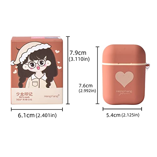 LAMUSELAND Matte Lipstick, 2Pc/Set Waterproof Long Lasting Moisturizing Lip Stain Earphone Dual-color Lip Gloss Primer, Non-stick Cup Lip Make Up Gift Kit for Girls (Red)