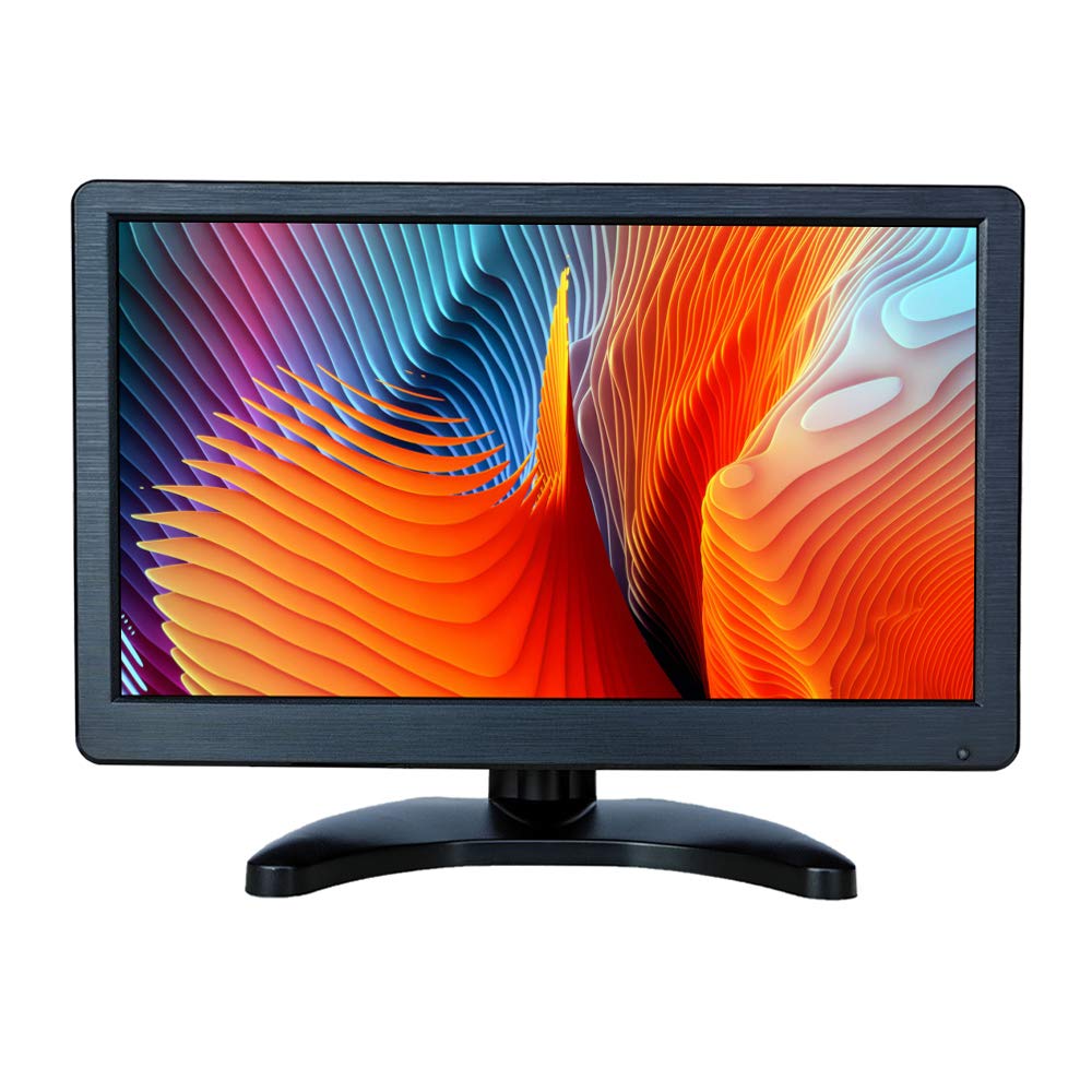 iChawk 11.6" 12" inch LCD Monitor 1920x1080p 16:9 Fullview IPS LCD Widescreen HDMI-in VGA Built-in Speaker Remote Control PC Monitor Display, for PS3, USB Port U-Disk Video Player W116PN-533