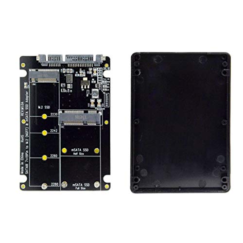 2 in 1 Combo M.2 NGFF B-Key & mSATA SSD to SATA 3.0 Adapter Converter Case Enclosure