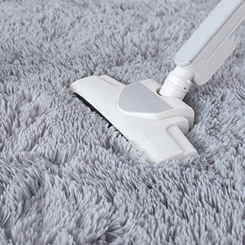 4x4 Gray Fluffy Round Rug for Living Room Luxurious Circle Carpet for Bedroom Shaggy Plush Soft Grey Round Rug Home Decoration Carpets (4x4, Gray)