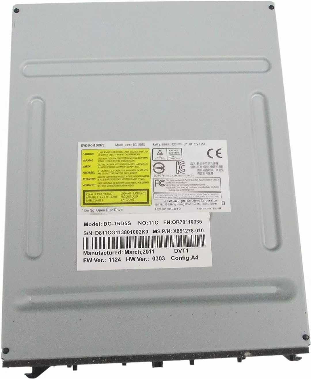 BLUE ELF DVD Optical Disk Drive, Replacement DG-16D5S DVD ROM Hard Disk Drive Board for Xbox 360 Slim DG-16D5S Drives