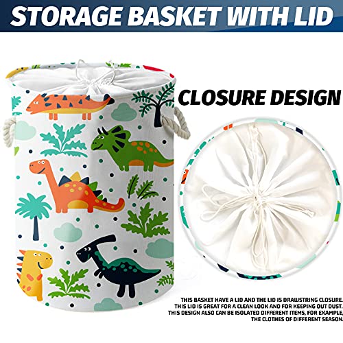 Laundry Hamper Collapsible Laundry Baskets with Easy Carry Handles and Drawstring Waterproof Clothes Hamper Storage Basket for Toys Clothes Organizer - 14.1x16.5(H) inches