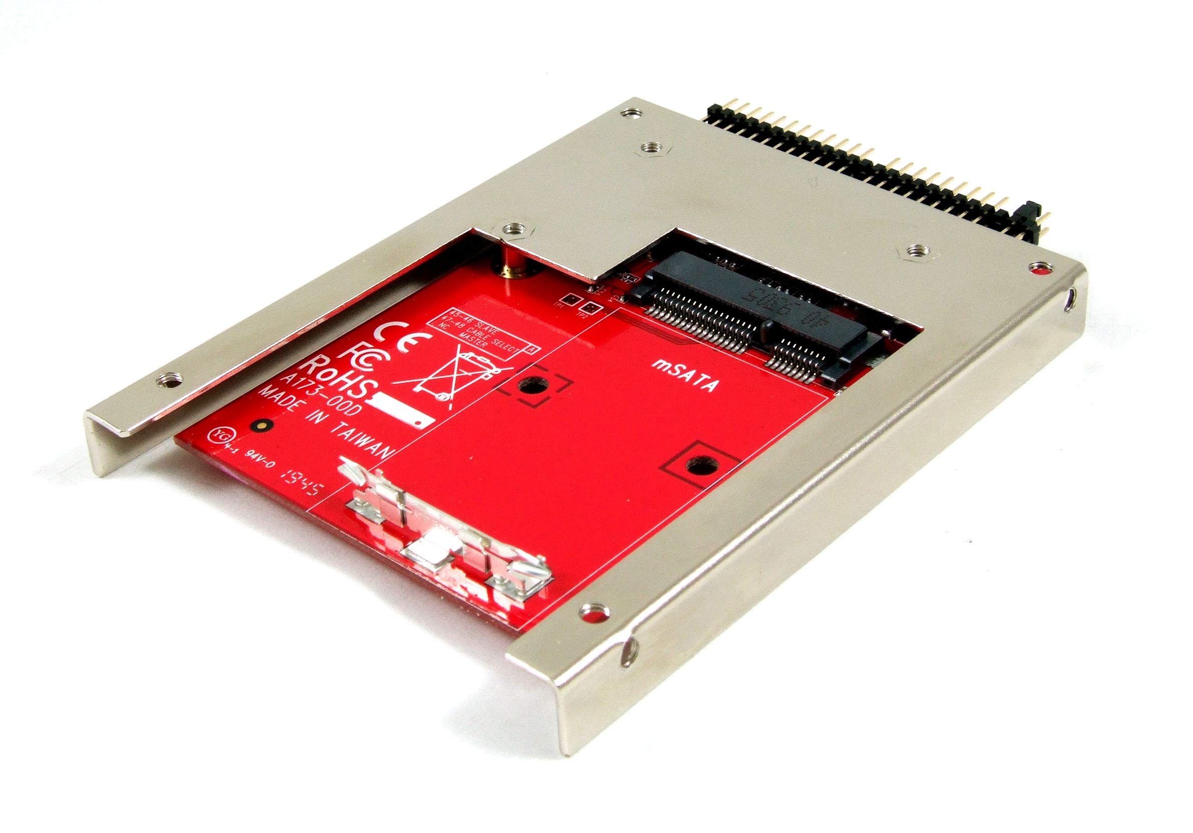Ableconn IIDE-MSAT mSATA SSD to 2.5-Inch IDE Adapter Converter with Aluminum Frame Bracket - Latch and Retain mSATA SSD as 9.5mm 2.5" IDE SSD Drive