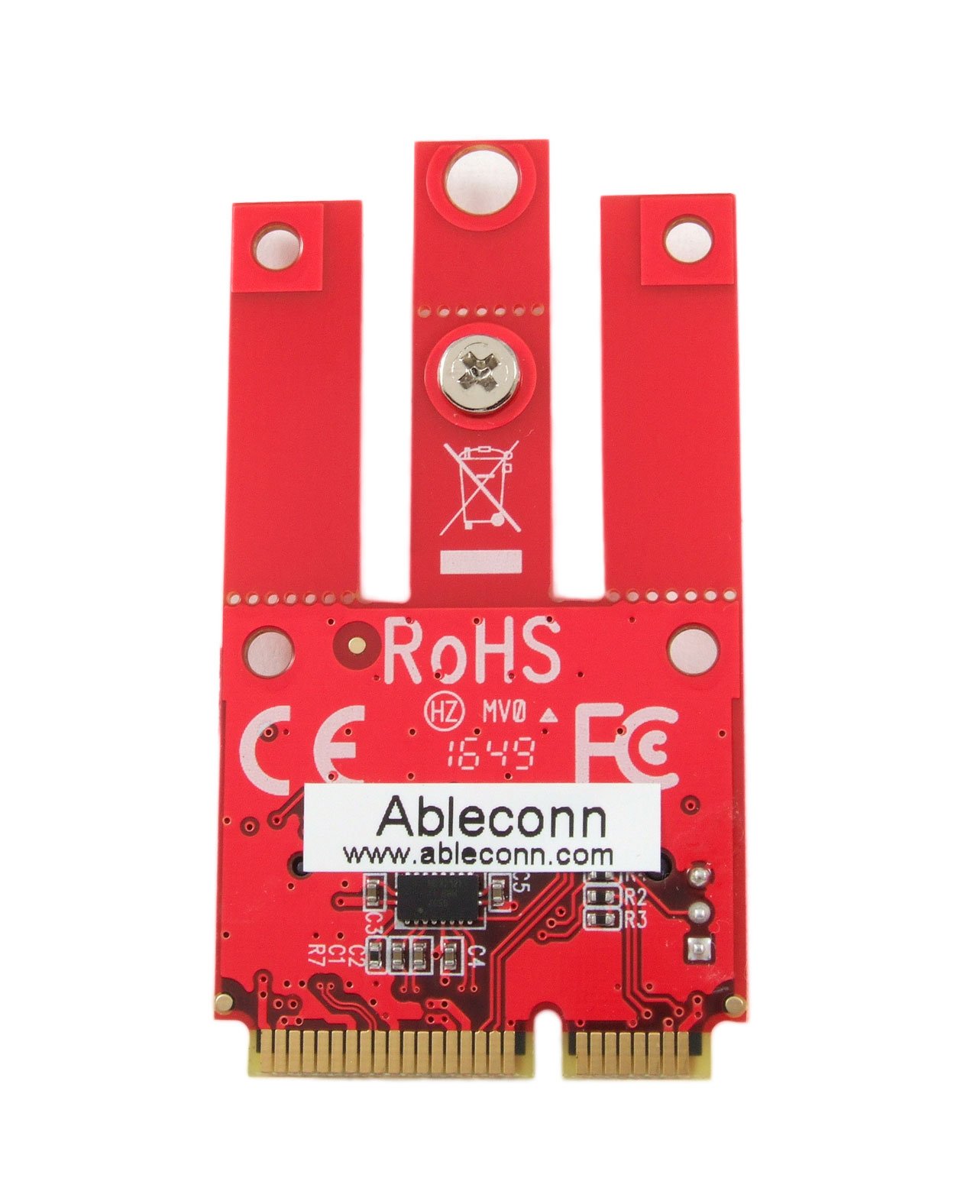 Ableconn MPEX-M2WL Mini PCIe Adapter with M.2 Key E Slot - Support PCIe and USB Based M.2 E Key and A-E Key Module for Mini PCI Express - Work for WiFi & Bluetooth M2 Module