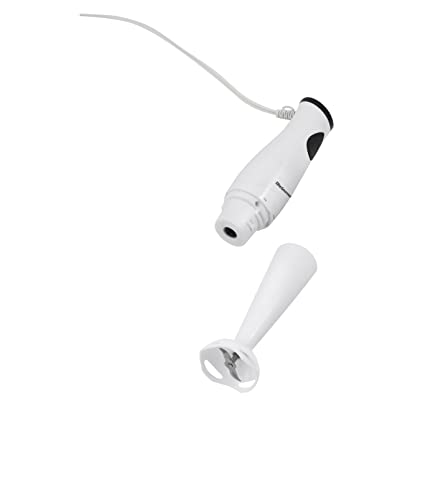 Americana Collection Elite EHB-2425X# Electric Immersion Hand Blender, Mixer, Chopper, 1-Touch Control Soups, Sauces, Baby Food, Removable Blending Stick, 150 Watts, White