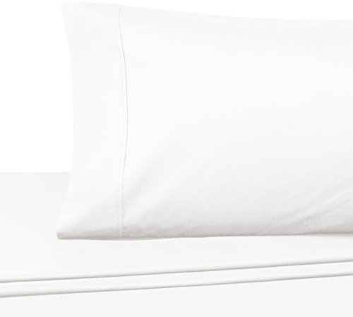 Amazon Basics Essential Cotton Blend Bed Sheet Set,3 pcs, Twin, White