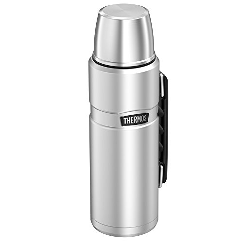 Thermos Stainless King 40 Ounce Beverage Bottle, Stainless Steel & Stainless King 24 Ounce Food Jar, Stainless Steel