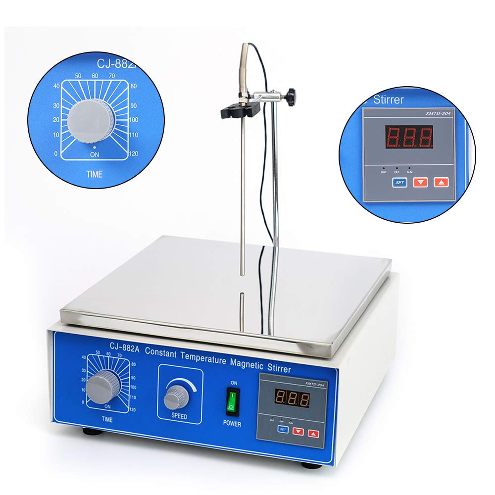 CJ-882A Magnetic Stirrer, 10000ML Digital Lab Mixer Magnetic Stirrer Hot Plate Heating Power 300W for Lab Liquid Mixing Heating