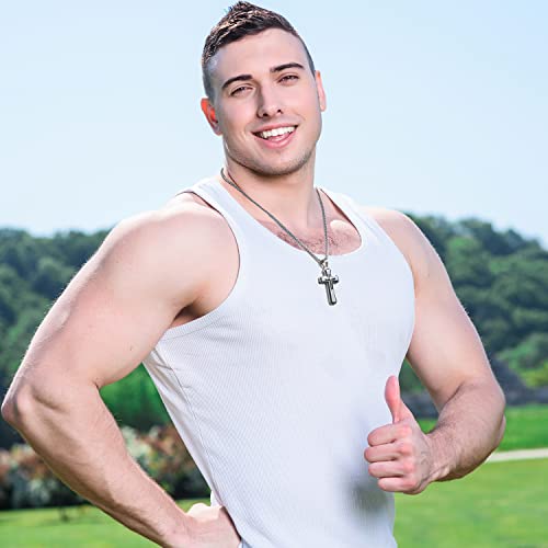 ๐ฎ๐ฌ๐ฎ๐ฏ ๐๐ฉ๐ ๐ซ๐๐๐๐ Cross necklace for men Christian gifts for women,silver necklaces for teen girls chain mens religious essentials fear of god jewelry men's stainless steel faith boys pendant cadenas para hombres