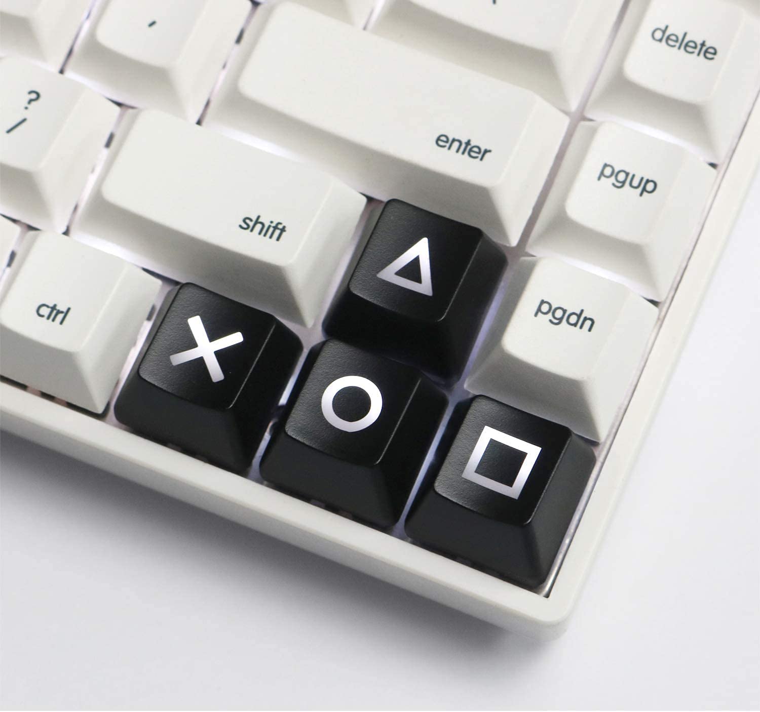 LZYDD Keyboard Keycaps W A S D Arrow/Direction Key PSP Controller Pattern Cherry MX Key Cap for MX Switches Backlit Mechanical Gaming Keyboard (4pcs,Black)
