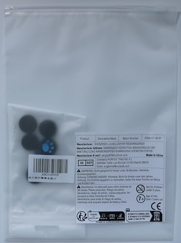 9CDeer Performance Joystick Analog Stick Thumb Grips Set of 6 Compatible with PS5, PS4, Xbox Series X/S Xbox One, Switch Pro Controller Cat's Paw Black & Blue
