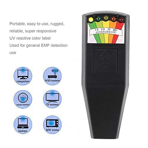 5 LED EMF Meter Magnetic Field Detector Ghost Hunting Paranormal Equipment Tester Counter