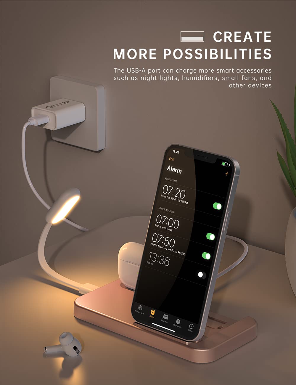 Conido Wireless Charger, 2 in 1 Wireless Charging Station for iPhone and AirPods, Charging Dock for AirPods Pro/2/1, 7.5W Qi Fast Charger for iPhone 13/12 Pro Max/11 Pro Max/XR/XS Max/X/11 Plus