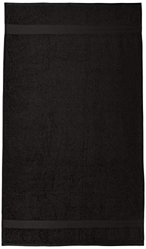 Amazon Basics Fade-Resistant Cotton Bath Towel - 4-Pack, Black