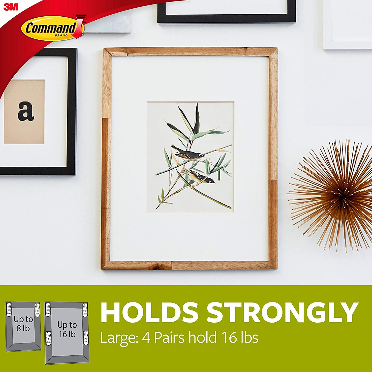 Command Wall Décor Bundle for Holiday Prep - Organize Your House with Broom Grippers Wall Mount, Picture Hanging Strips and Wall Hooks Command Strips Included