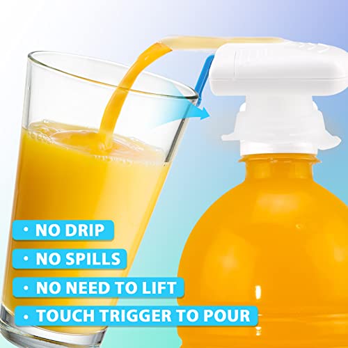 2 Pack Automatic Drink Dispenser, Milk Dispenser for Fridge Gallon, Hands-Free Electric Tap, Can Prevent Milk Juice Beer Spill Proof, Suitable for Outdoor and Home Kitchens