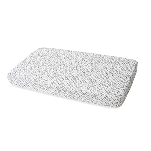 Red Rover Kids All-Cotton Muslin Fitted Crib Sheet- 52”x 28”x 9”- 100% Cotton – Machine Washable – Lightweight & Breathable – Playful Designs – Nursery, Crib, Bed – Unisex (Love Language)