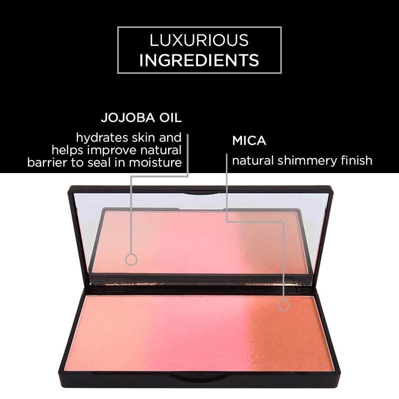 Bronzed and Beautiful Pressed Makeup Powder by Pure Cosmetics – All-in-One, Ombre Mineral-Based Highlighter, Blush, Contour, Bronzer & Glow Kit - Easy to Blend for Cheeks, Eyes & Face - Cruelty-Free