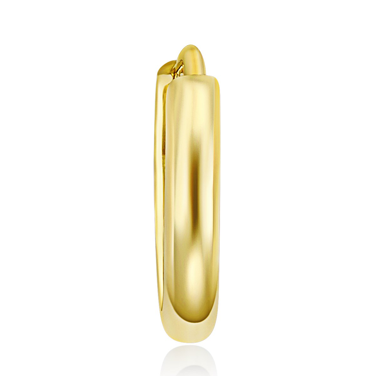 14k Yellow Gold 2mm Thickness Huggie Earrings (10 x 10 mm)