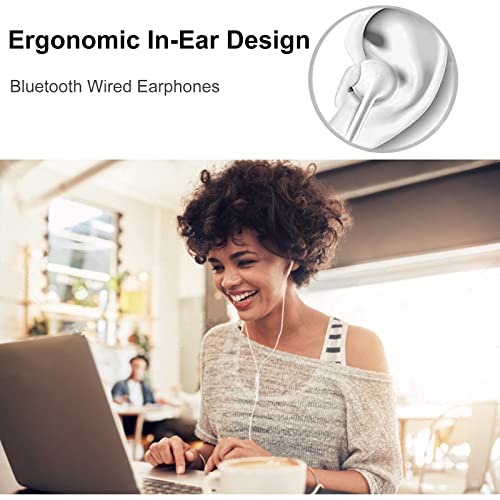 2 Pack Wired Earbuds/iPhone Headphones Wired/Earphones with Lightning Connector [MFi Certified] with Microphone and Volume Control Compatible with iPhone 14/13/12/11/X/8/7-Support All iOS