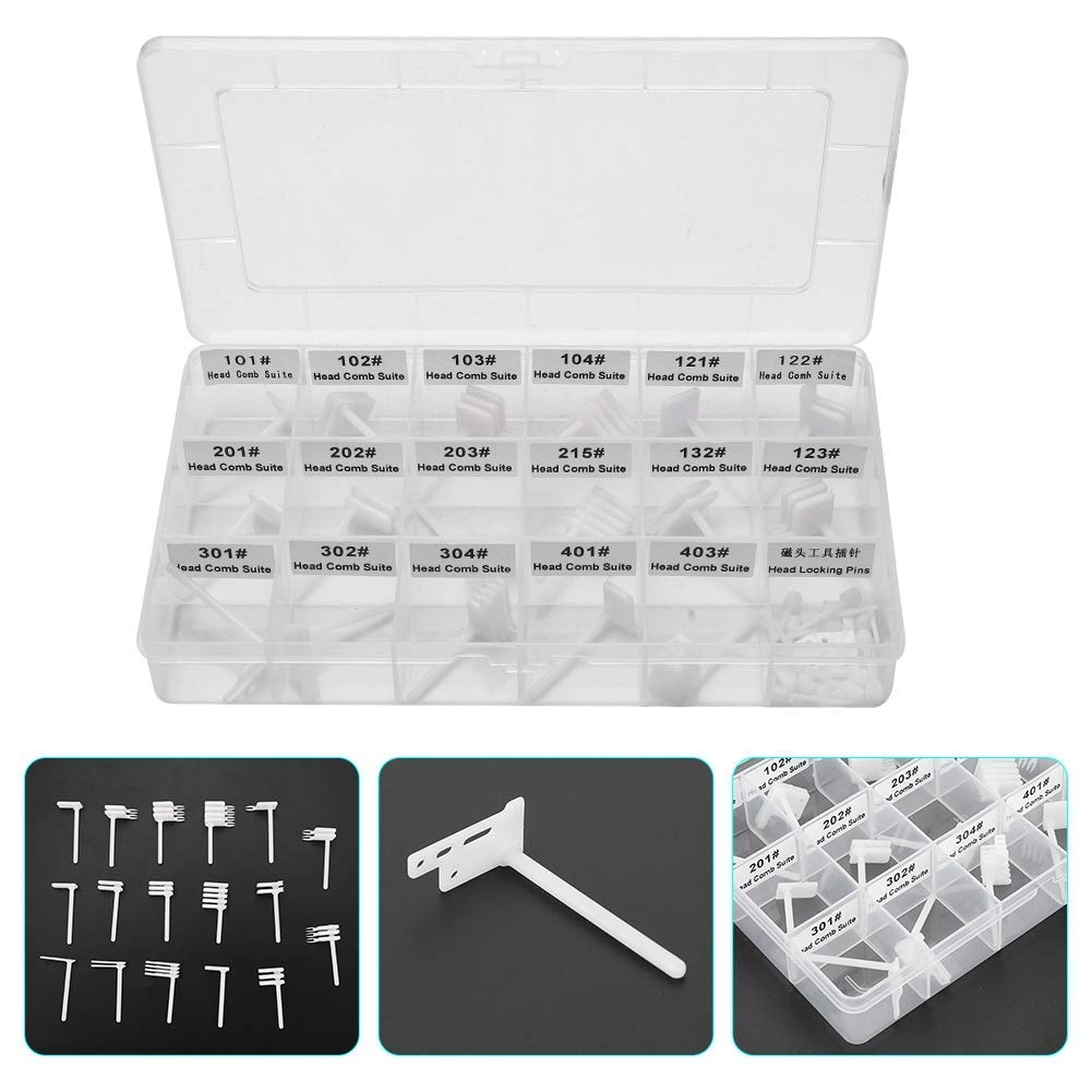ASHATA Hard Drive Head Replacement Comb, Practical Hard Drive Repair Head Tool Set, Hard Disk Magnetic Head Data Recovery HDD Repair Tool for SAS and SCSI of 2.5" or 3.5"(50Pcs/Kit)