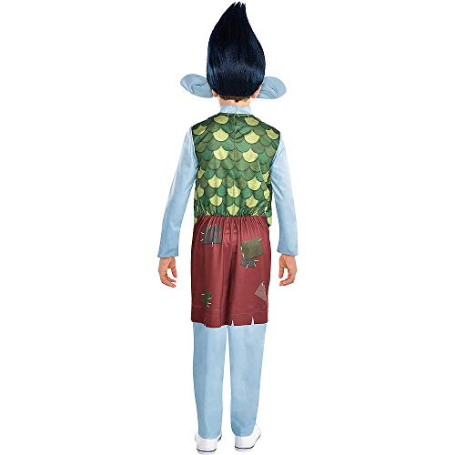 Party City Branch Halloween Costume for Boys, Trolls World Tour, 3-4T, Includes Jumpsuit and Headpiece with Wig