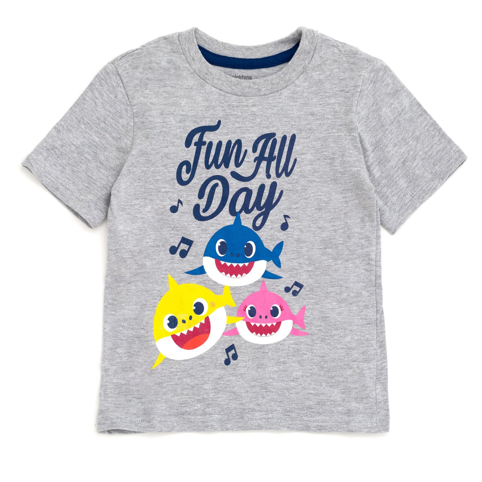 Pinkfong Baby Shark Daddy Shark Mommy Shark Infant Baby Boys 3 Pack Graphic T-Shirts Blue/Grey 24 Months