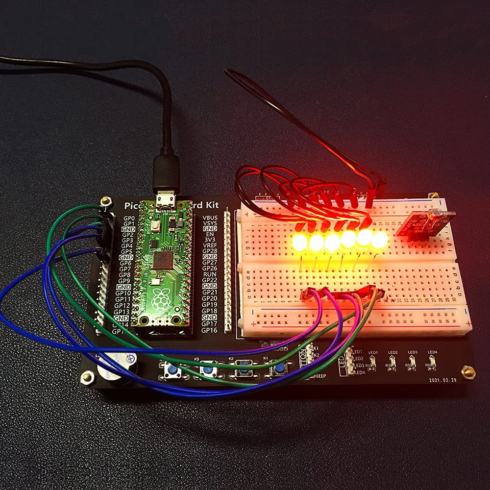 GeeekPi Basic Starter Kit for Raspberry Pi Pico/Pico W, BreadBoard Kit with Half-Size Breadboard and Jumper Wire Pack for Raspberry Pi Pico/Pico W (Raspberry Pi Pico/Pico W Not Included)