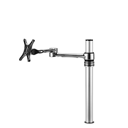Atdec Ergonomic and Space-Saving Desk Monitor Mount, Adjustable Arm, Upgradeable, Adjustable, Clamp or Bolt Through, VESA, Silver Aluminum (AF-at)