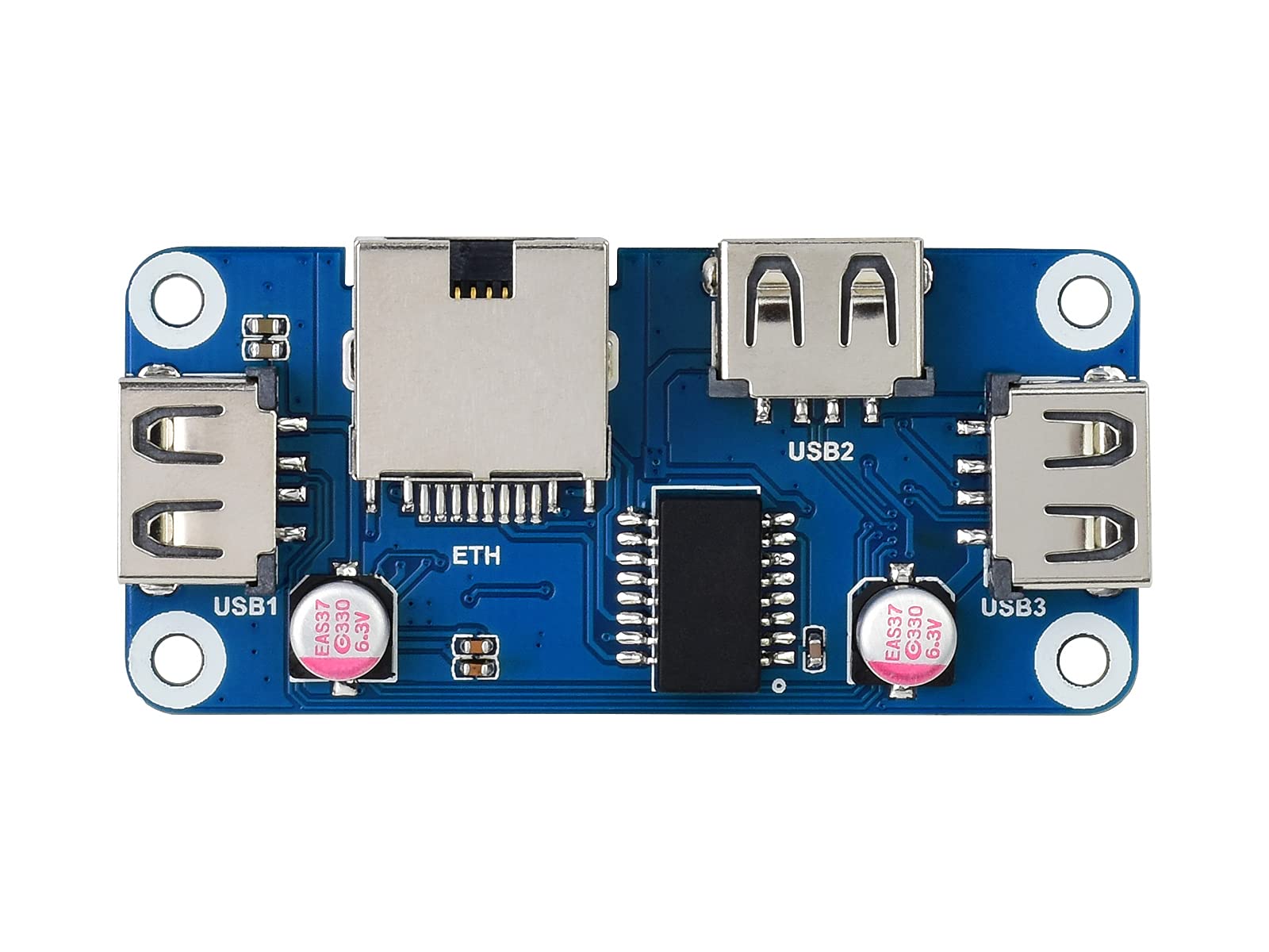 waveshare Ethernet/USB HUB HAT B Expansion Board for Raspberry Pi 4 B/3 B+/3 B/2 B/Zero/Zero 2 W/W/WH,PC,with 1 RJ45 10/100M Ethernet Port, 3 USB Ports Compatible with USB2.0/1.1