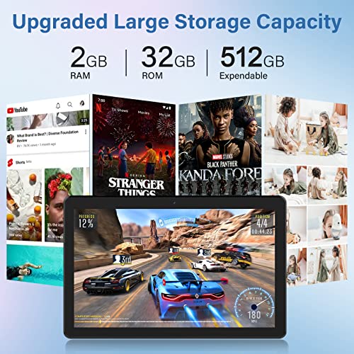 Android Tablet, 10 inch Android 11 Tablet, 2GB RAM 32GB ROM, 512GB Expand Android Tablet with 8000mAh Battery, Dual Camera, WiFi, Bluetooth, IPS HD Touch Screen, Google GMS Certified
