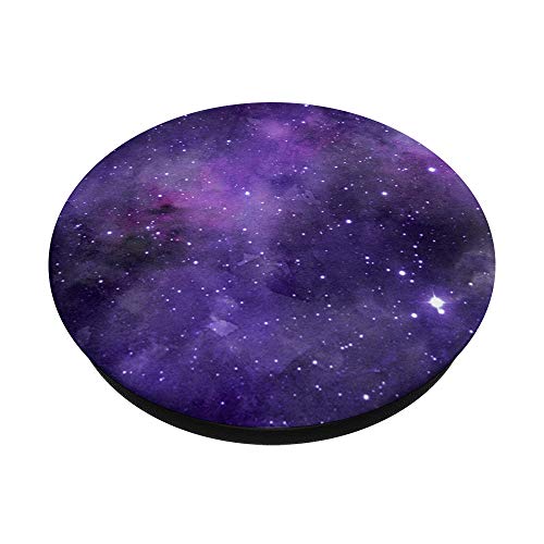 Purple Violet Star Space Celestial Galaxy Watercolor Art PopSockets PopGrip: Swappable Grip for Phones & Tablets