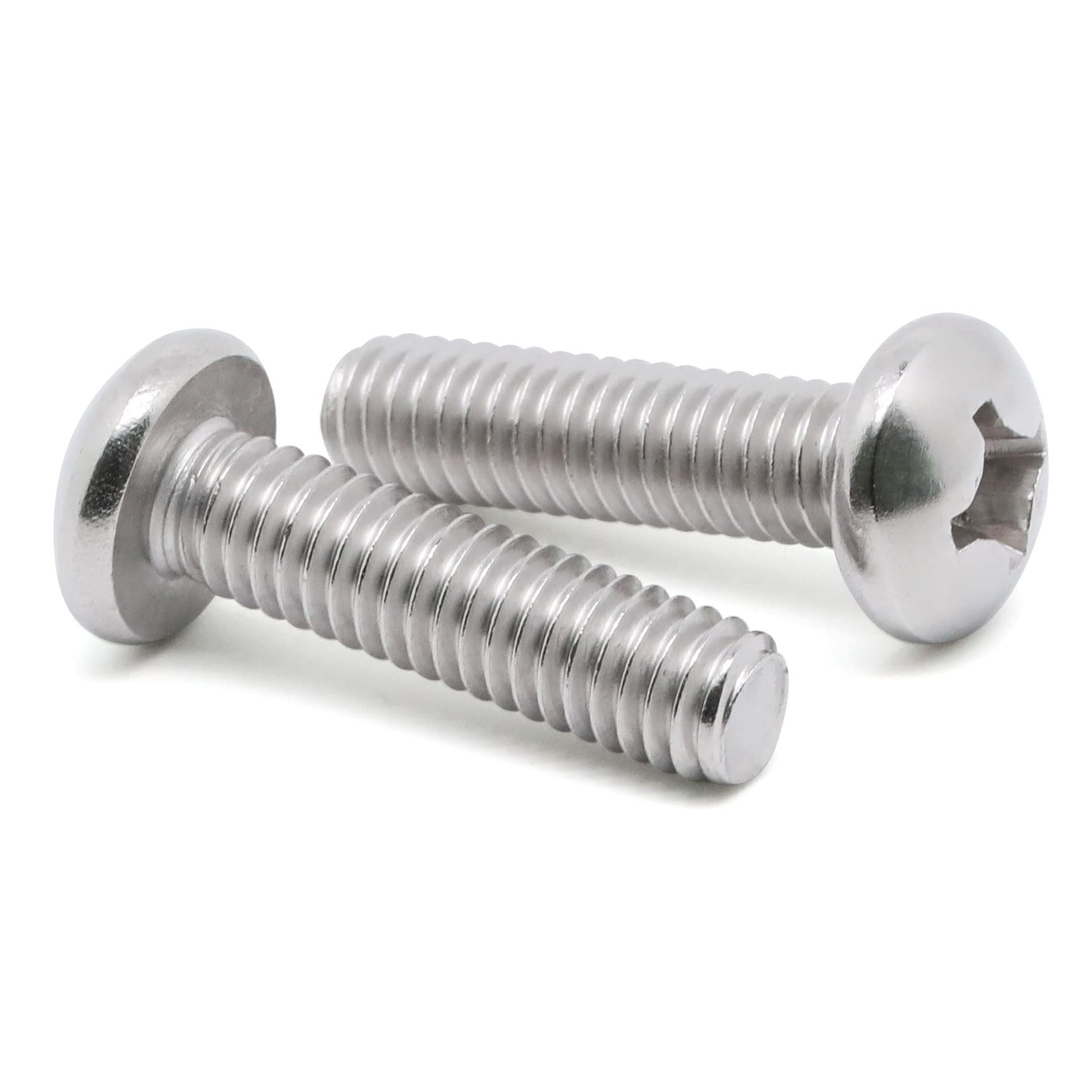 8-32 x 1" (1/4" to 3" Available) Pan Head Machine Screws, Full Thread, 304 Stainless Steel 18-8, Pack of 100