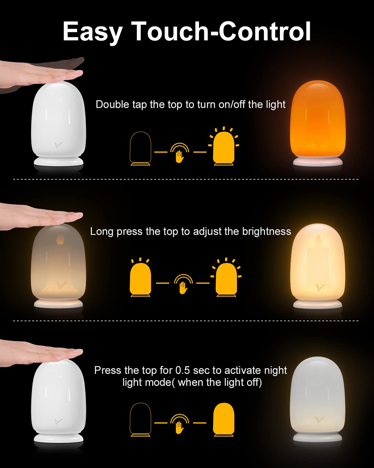 Night Light for Kids, VEYFIY Nursery Night Light with Touch Control & 1H Timer,Portable Baby Nursery Light with Charging Pad,4 LED Light Modes Rechargeable Night Lamp for Kids Room,Bedroom,Up to 100H…