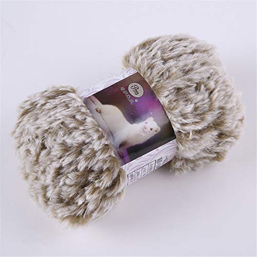 5 Pack of Soild Wool Fur Fluffy Plush Thick Knitting Yarn Supper Soft Fur Crochet Yarn for DIY Knitting Scarf Coat Gloves Hat Rugs Clothes Knitting Projects 250g