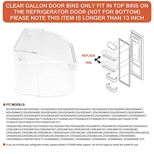 240356402 Refrigerator Door Bin and 242126602 Door Shelf Replacement Compatible with Frigidaire FFSS2615TE3 FFSS2615TE0 LFSS2612TE0 FFSS2615TS2 LFSS2612TF0 FFSS2615TS0,Replace Fridge Gallery (4 PCS)