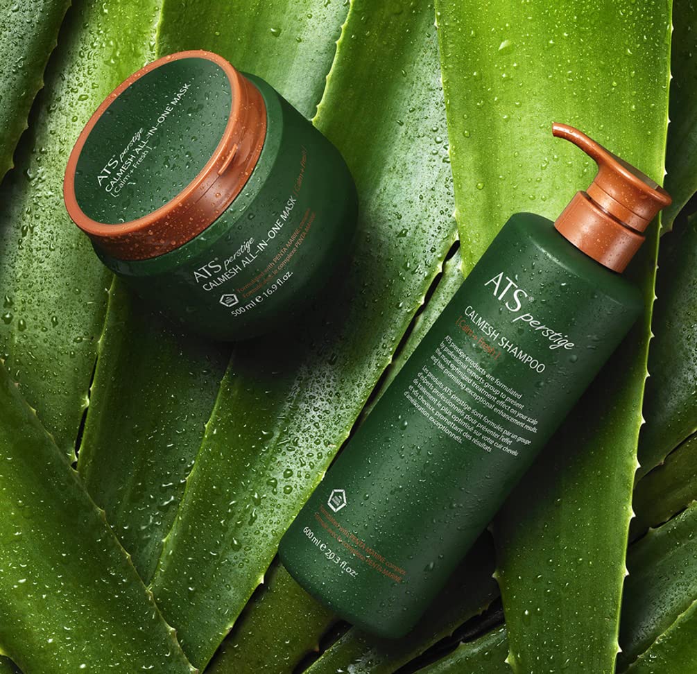 ATS Perstige Calmesh Shampoo - 600ML, Organic Aloe and Soothing Silicone Free Shampoo