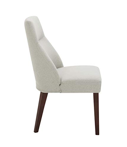 Amazon Brand β Rivet Phinney Contemporary Upholstered Dining Chair, 19.7"W, Wood,Silver