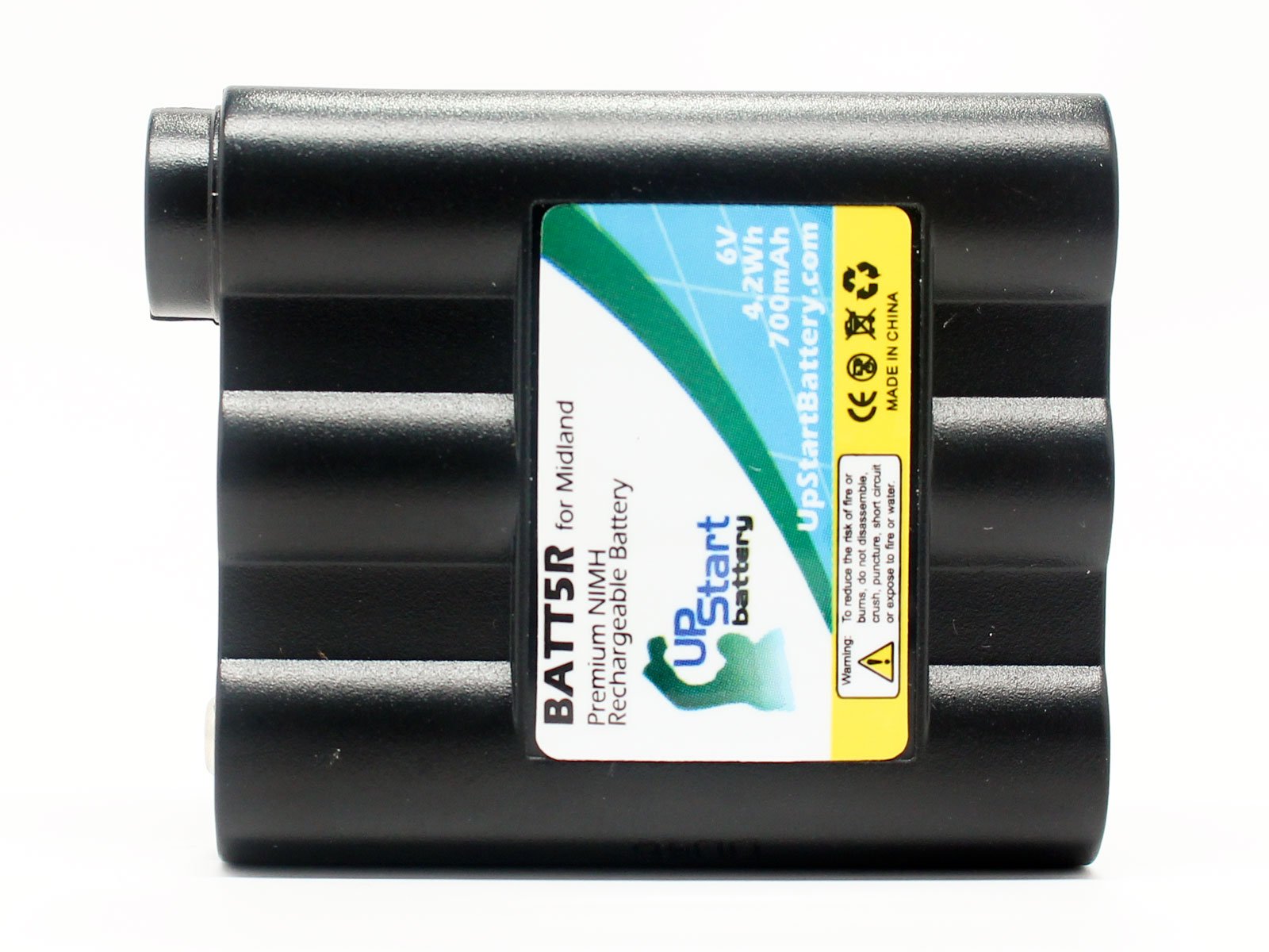 2 Pack - Replacement for Midland GXT900 Battery - Compatible with Midland BATT-5R Two-Way Radio Battery (700mAh 6V NI-MH)