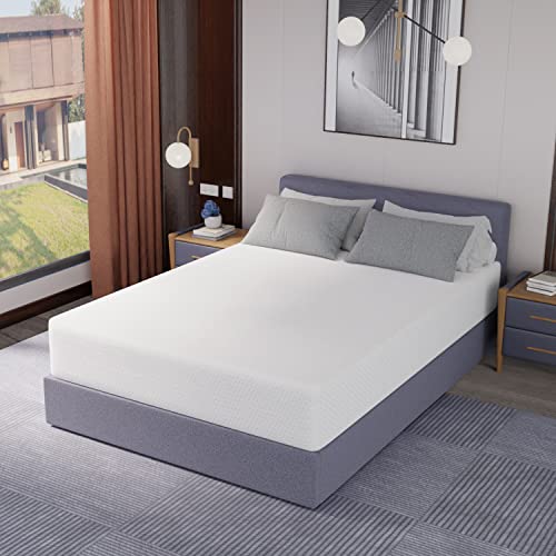 12 Inch Green Tea Memory Foam Mattress,Bed-in-a-Box Medium Firm Mattress CertiPUR-US Certified Breathable Bed Mattress for Cooler Sleep Supportive & Pressure Relief,Queen
