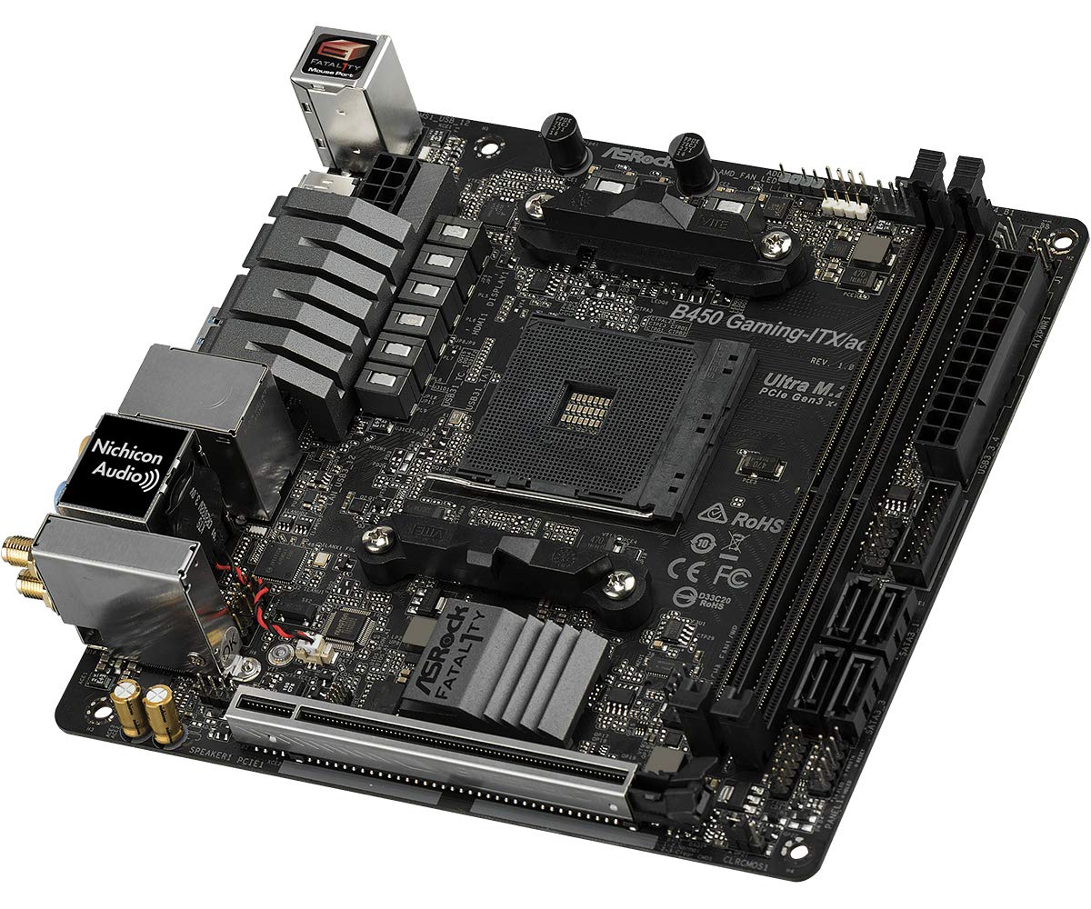 ASRock Mini-ITX Motherboard (B450 Gaming-ITX/AC)
