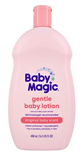 Baby Magic Gentle Baby Lotion | 16.5 Fl Oz (Pack of 6) | Vitamins & Aloe, Pink (705544), Original Baby Scent