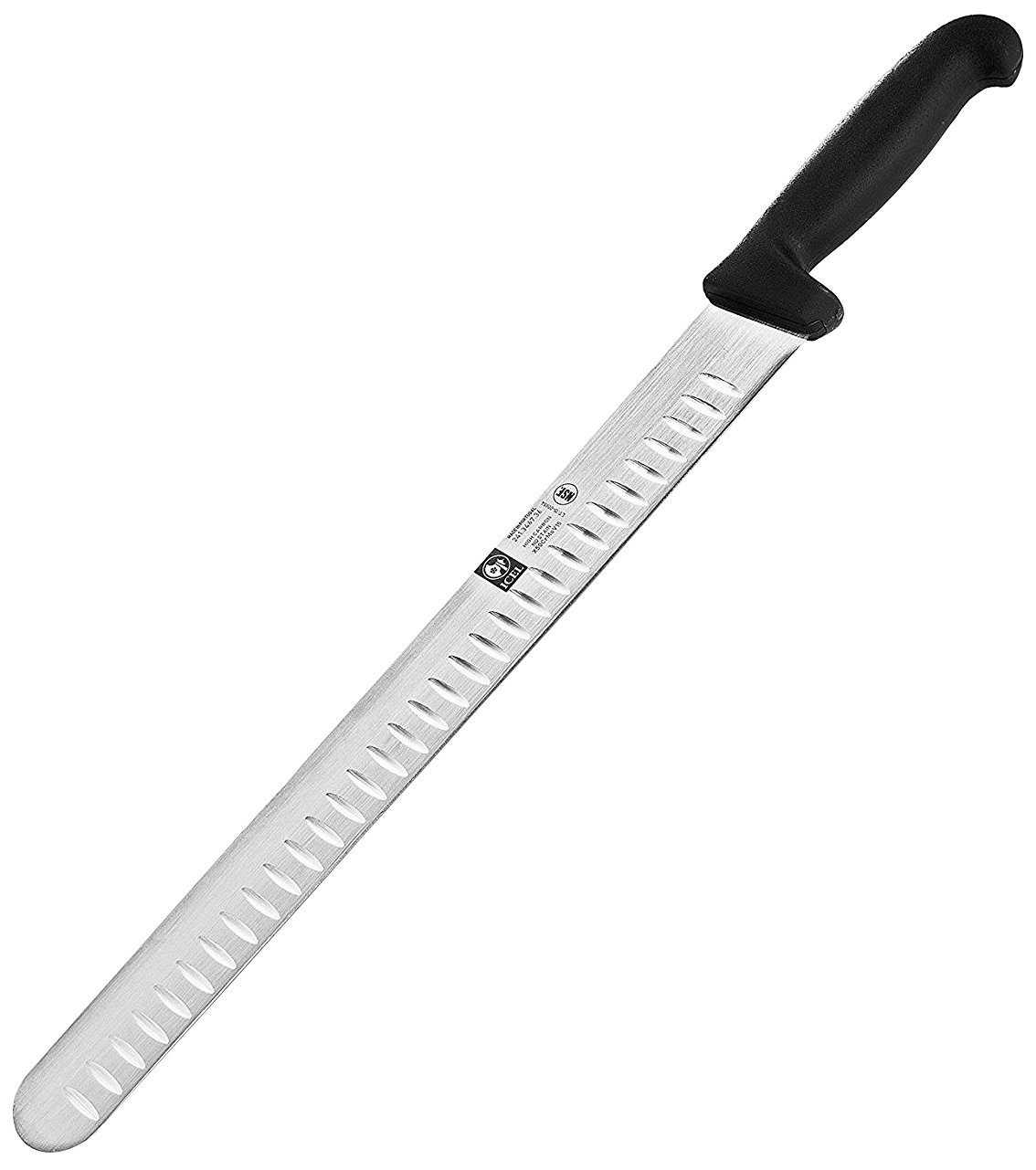 12-inch Blade Granton Edge, Turkey, Salmon, ham Slicer, Meat Slicing Knife. NSF Certified, German Steel,Knife sharpening instruction included, Best Knife to Slice Large Roast and Whole Turkey.