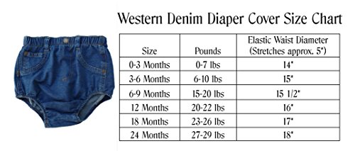 4Rodeo Western Baby Toddler Denim Diaper Cover (18 Months)